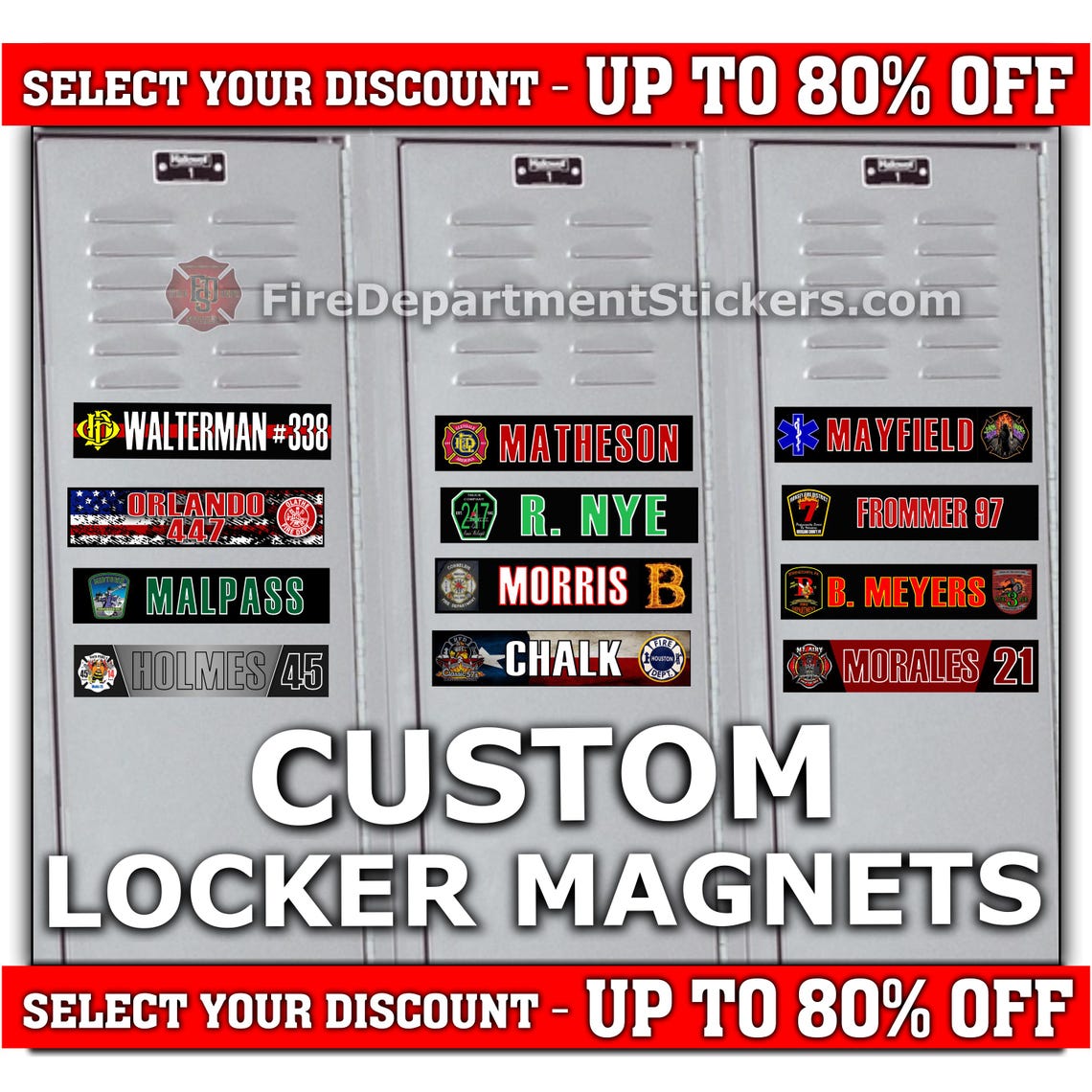 Firefighter Locker Magnet | Custom Rectangle | Firefighter Gift ...