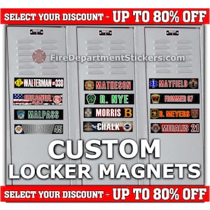 Firefighter Locker Plate Magnet - Etsy