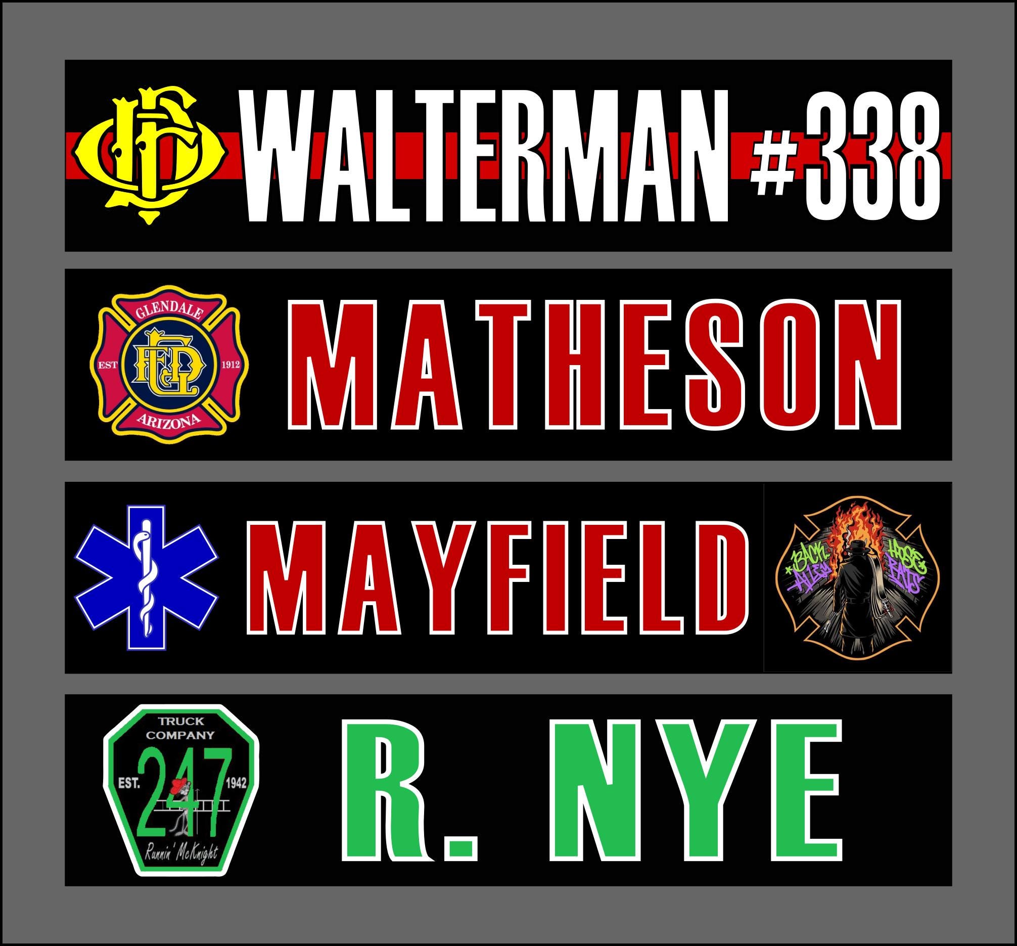 Firefighter Locker Magnet | Custom Rectangle | Firefighter Gift ...