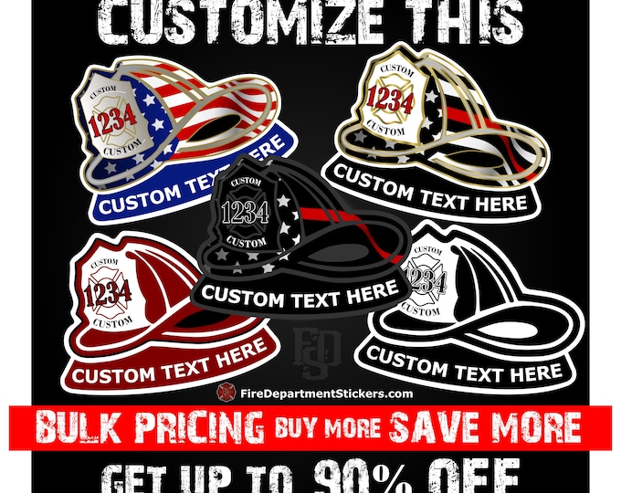 Firefighter Vinyl Sticker | Custom Firefighter Sticker | Firefighter ...