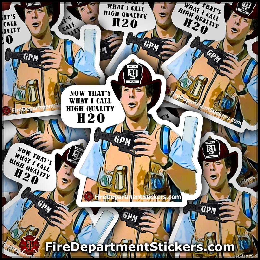 High Quality H2O | Firefighter Sticker | Helmet Sticker | Smoothbore ...