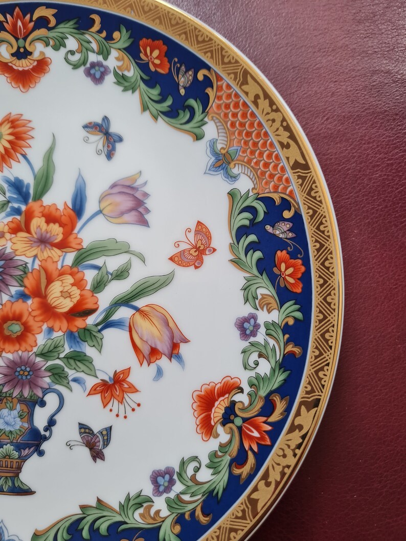 Vintage BWA Japan Imperial Imari Ware Porcelain Plate Flowers. - Etsy