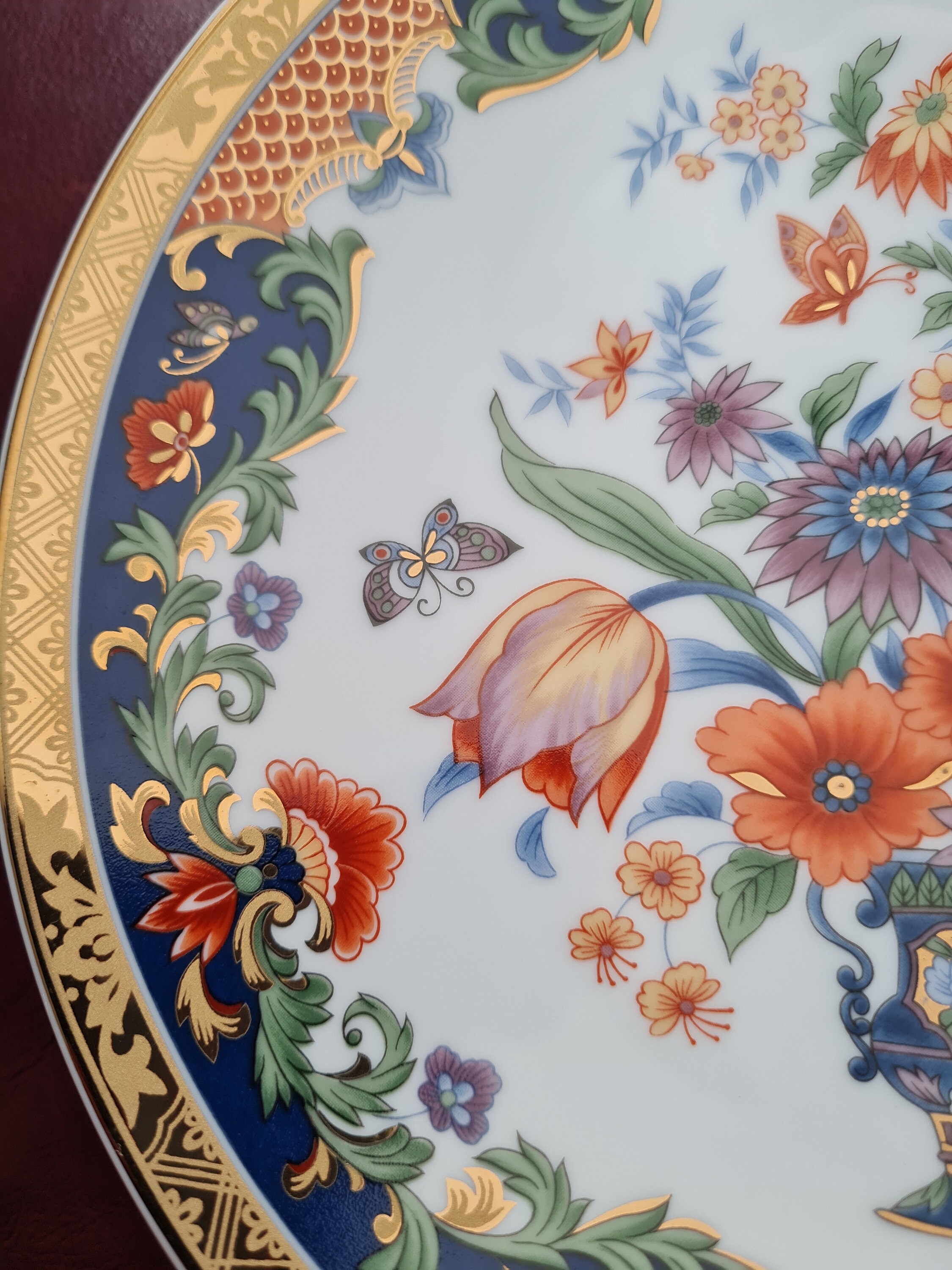 Vintage BWA Japan Imperial Imari Ware Porcelain Plate Flowers. - Etsy