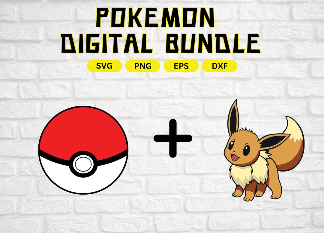 Pokemon SVG Bundle Evee SVG Pokemon DXF File for Printing or - Etsy España