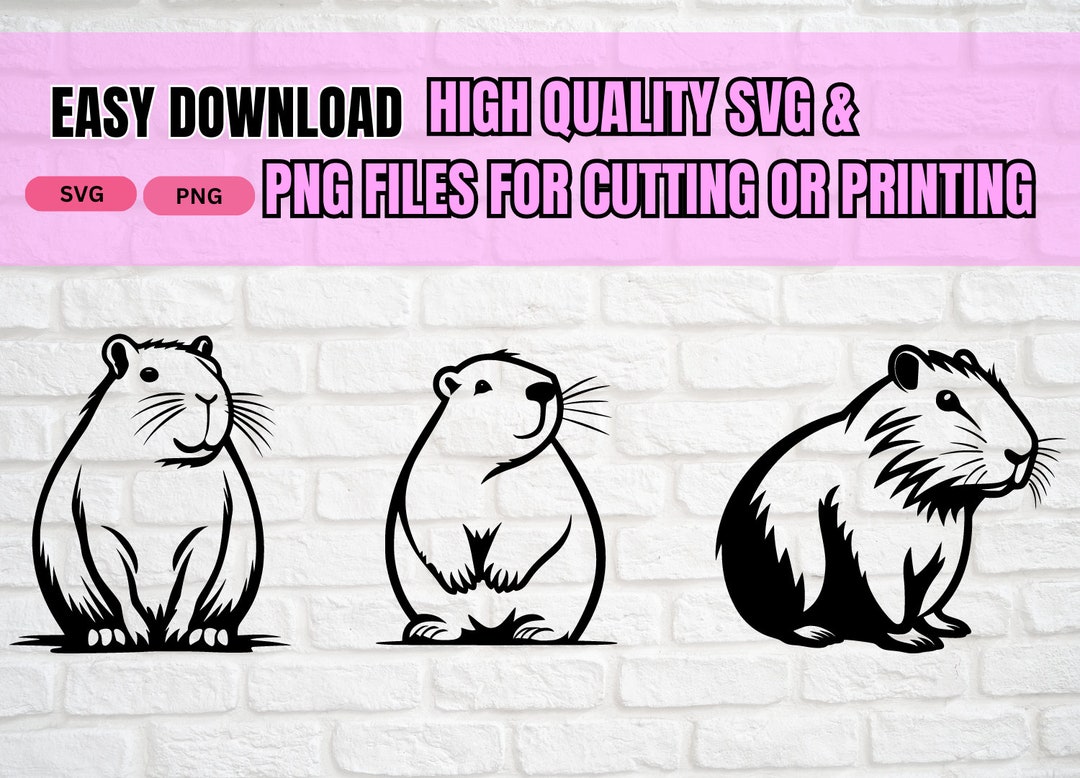 Capaybara SVG Bundle, Cute Capybara SVG, Capybara File for Cricut ...