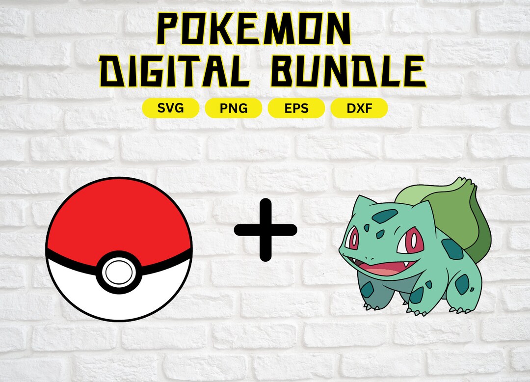 Pokemon SVG Bundle, Bulbasaur SVG, Pokeball SVG, Pokemon Eps File ...