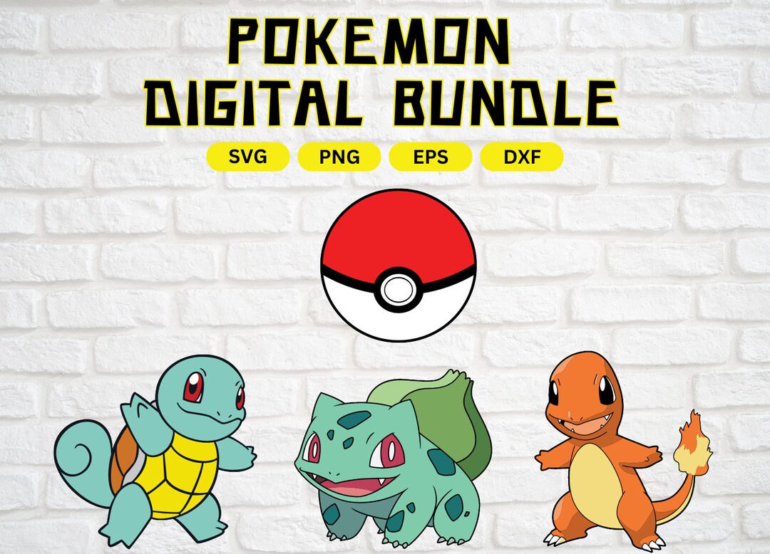 Starter Pokemon SVG Bundle Pokemon DXF Pokemon SVG Pokemon - Etsy