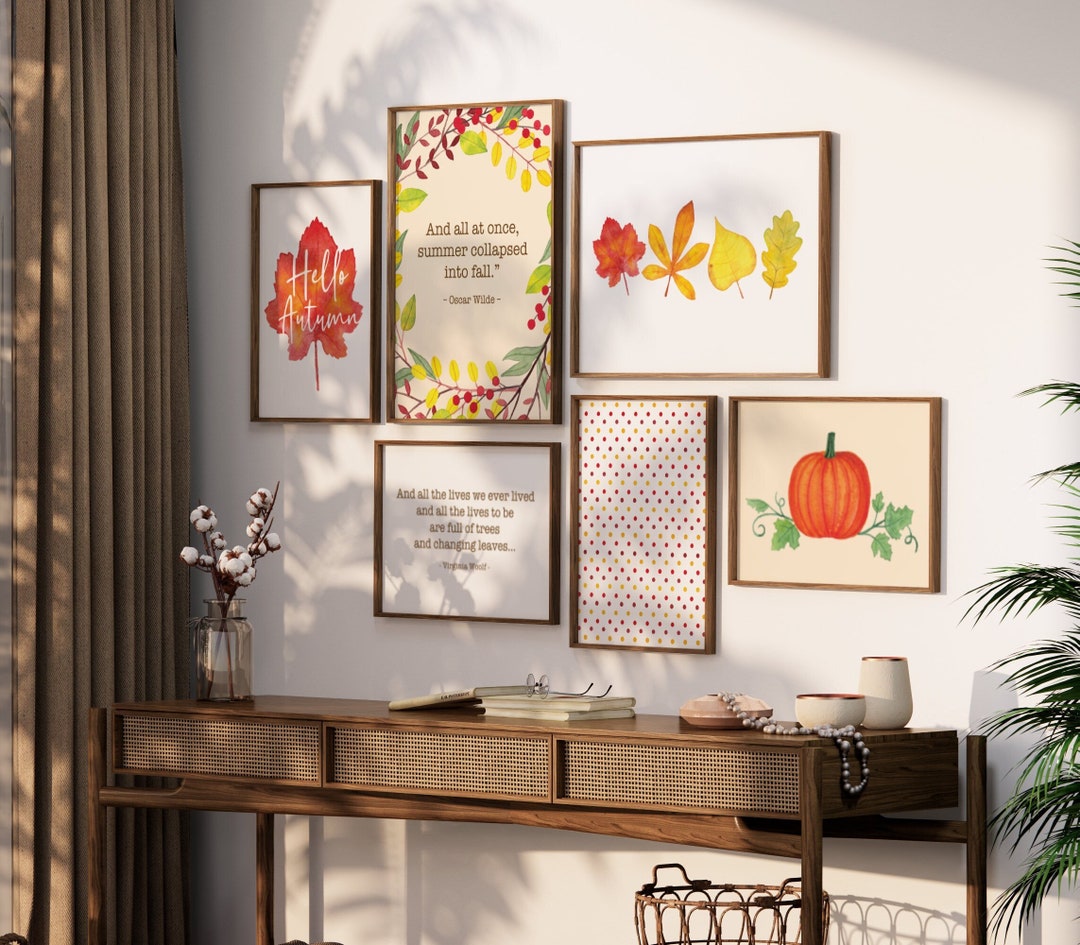 Fall Gallery Wall Printable Autumn Art Modern Autumn Decor - Etsy
