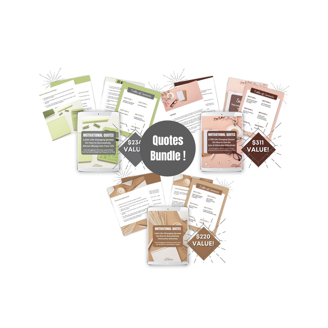 Motivational Quotes Bundle. This Listing Contains 3 Ebooks. Includes ...