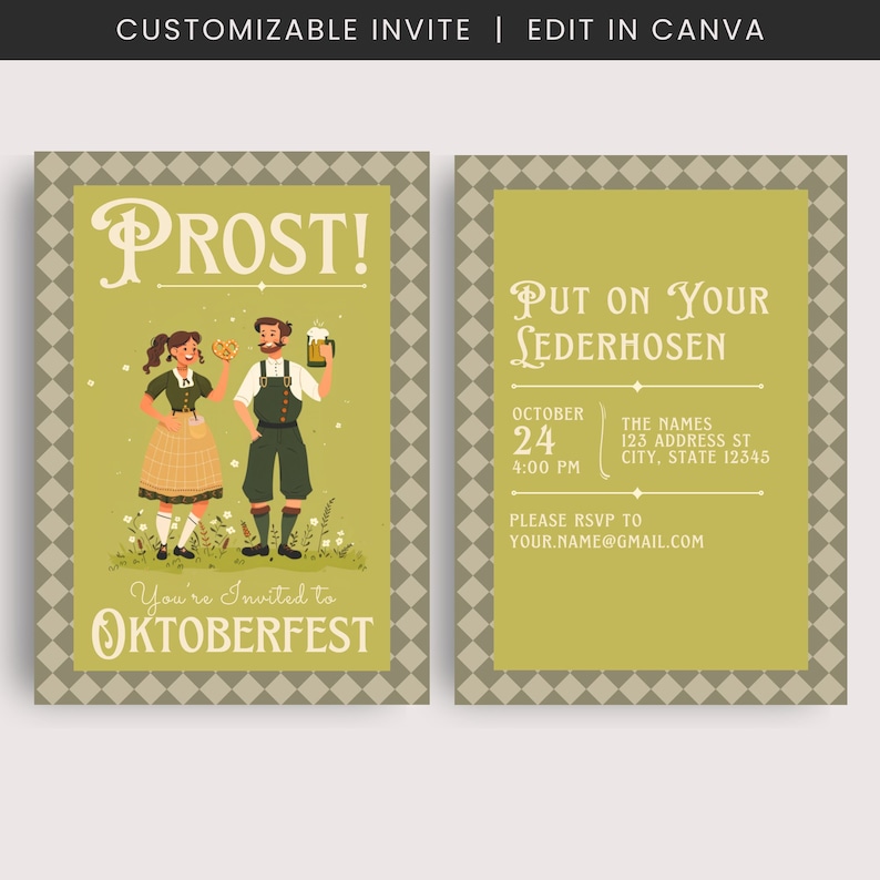Oktoberfest Invitation | October Fest Invitation | Oktoberfest Party ...