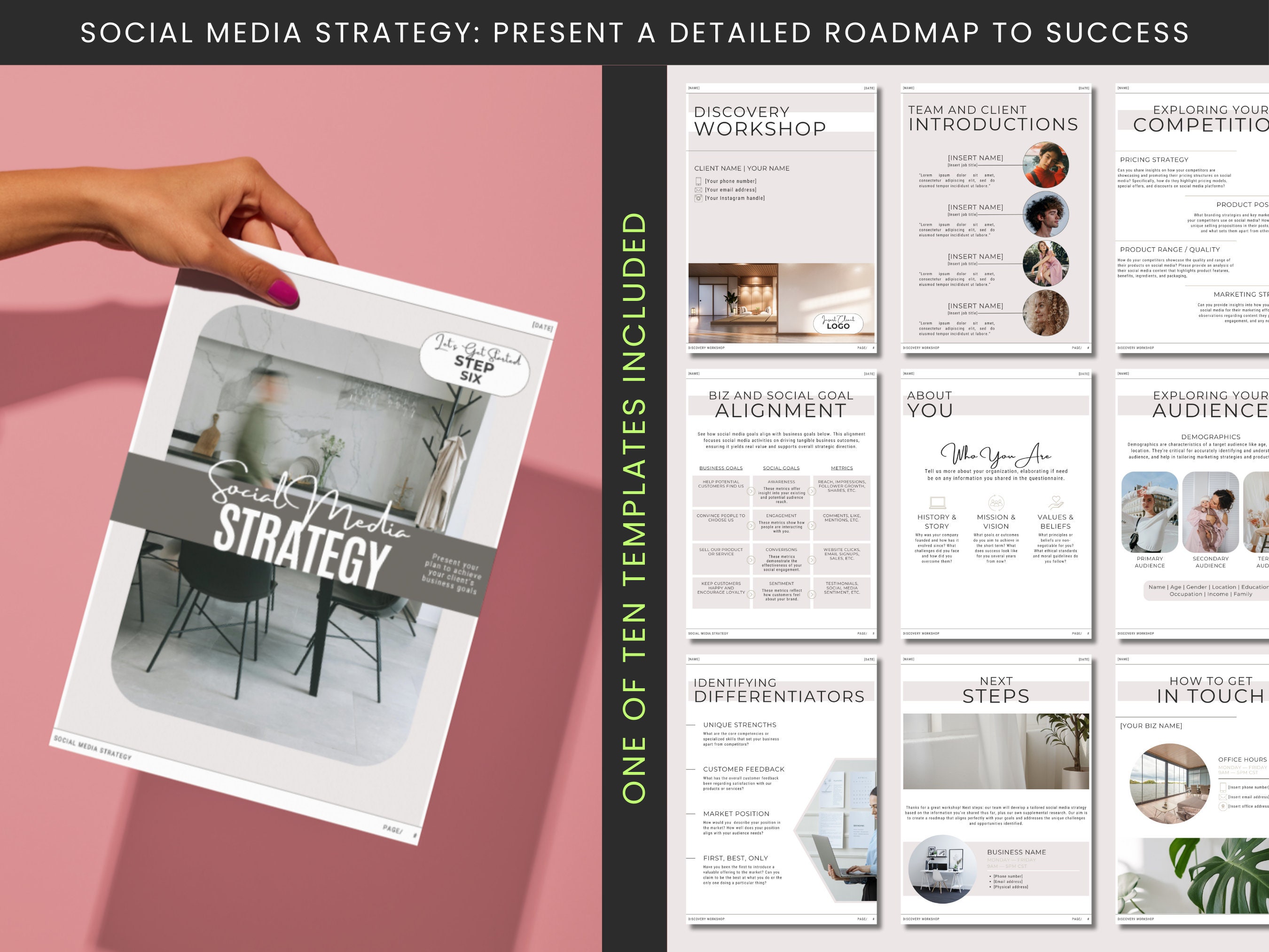10-in-1 Social Media Manager Bundle | Social Media Management Templates ...