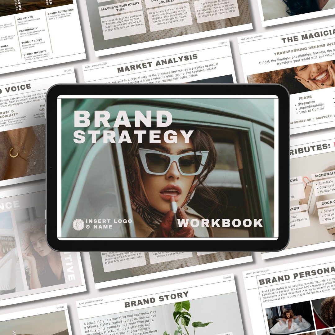 150-page Brand Strategy Workbook | Brand Strategy Template Canva to ...