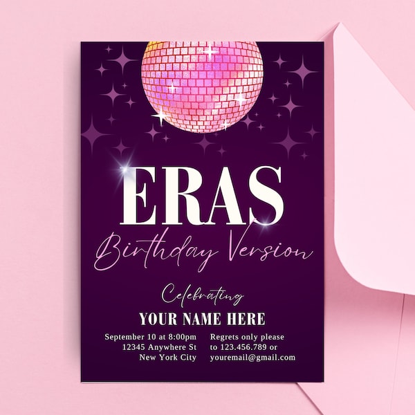 Taylor Eras Tour Birthday Invitation - Etsy