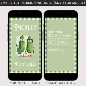 Funny Pickleball Invitation | Cute Pickleball Birthday Invite | Preppy ...
