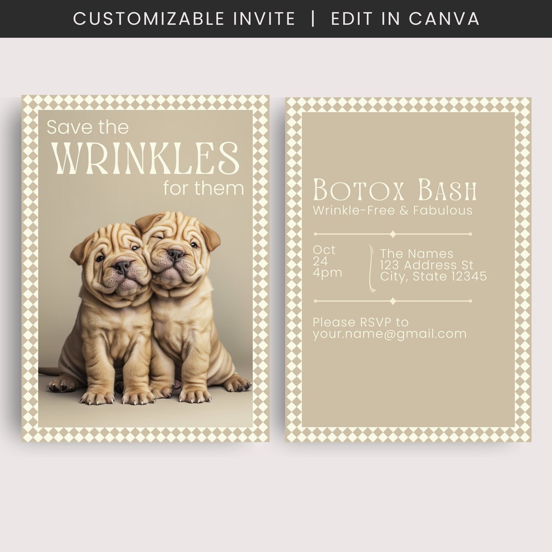 Botox Party Invite Botox Birthday Invitation Botox and Bubbles in My ...