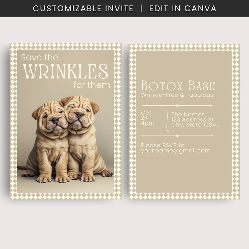 Botox Party Invite Botox Birthday Invitation Botox and Bubbles in My ...