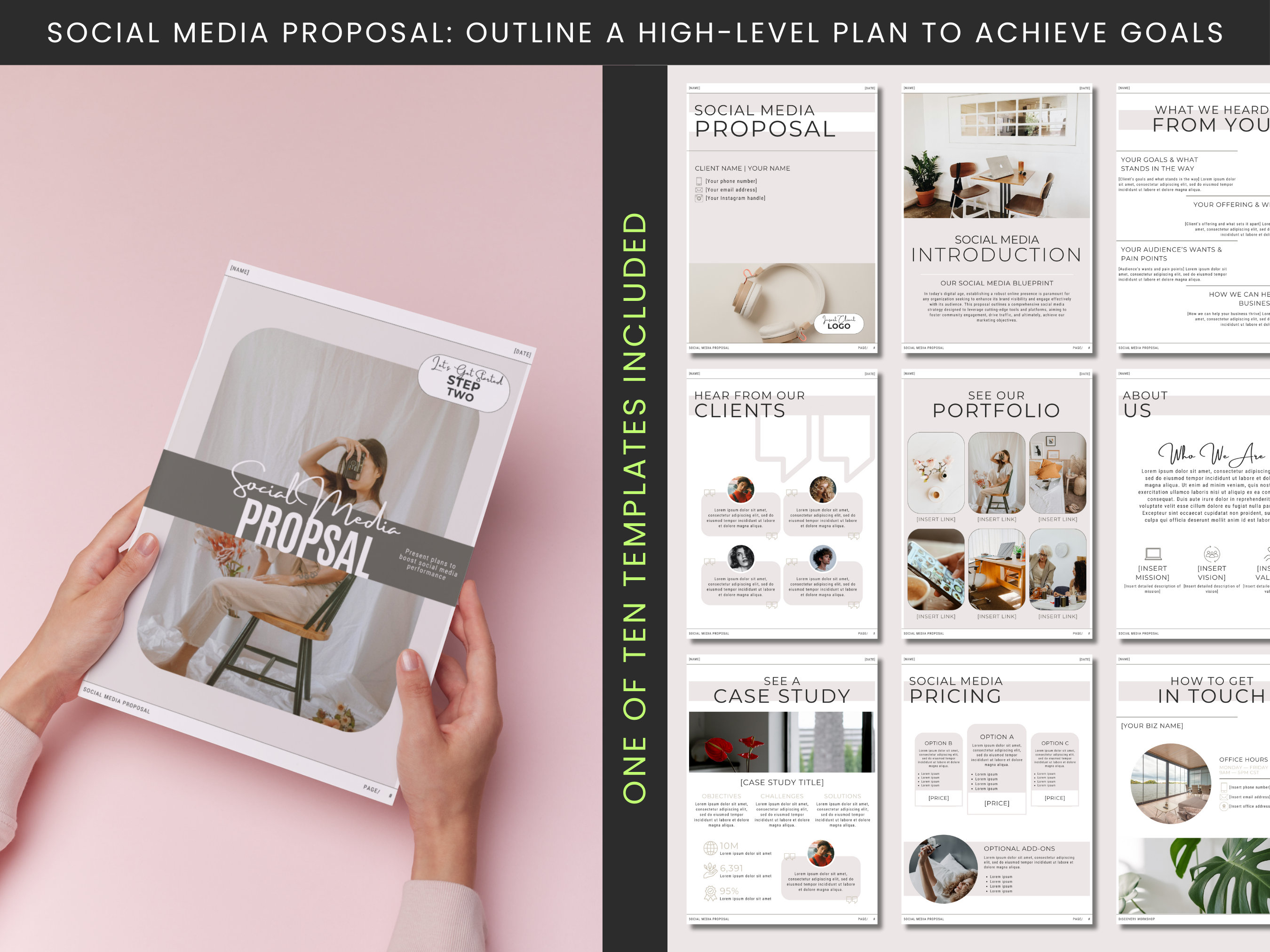 10-in-1 Social Media Manager Bundle | Social Media Management Templates ...