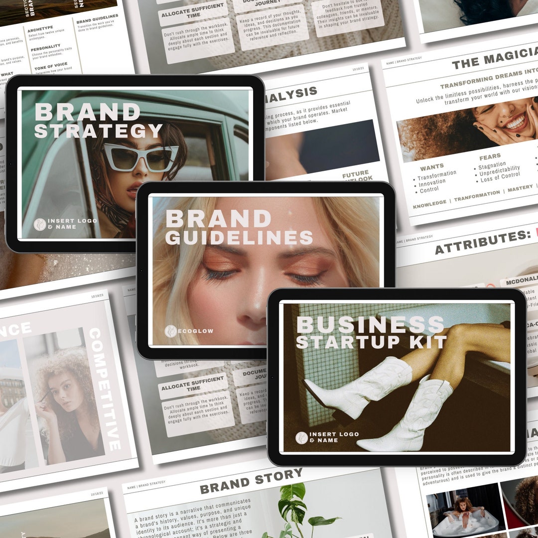 345-page Brand Bundle: Brand Strategy Workbook, Brand Guidelines ...
