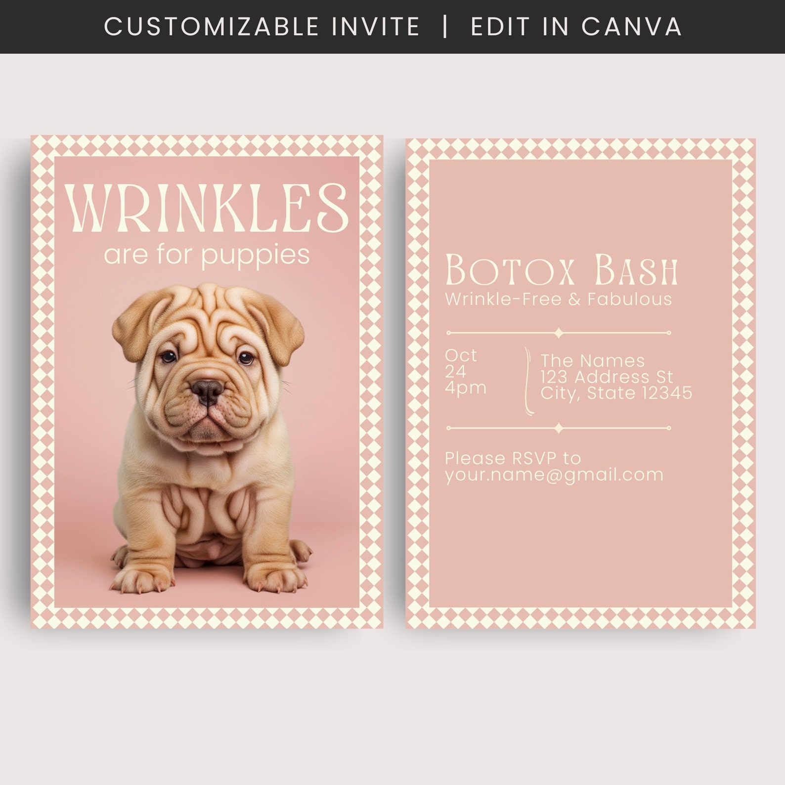 Botox Party Invite | Botox Birthday Invitation | Botox and Bubbles | in ...