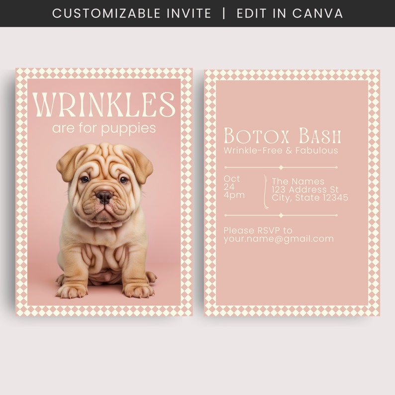 Botox Party Invite | Botox Birthday Invitation | Botox and Bubbles | in ...