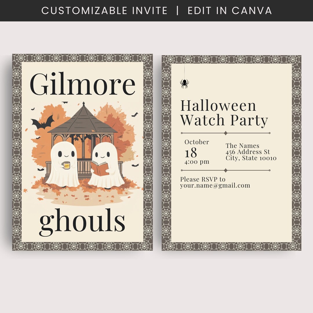 Gilmore Ghouls Halloween Party Invitation | Honorary Gilmore | Ghouls ...