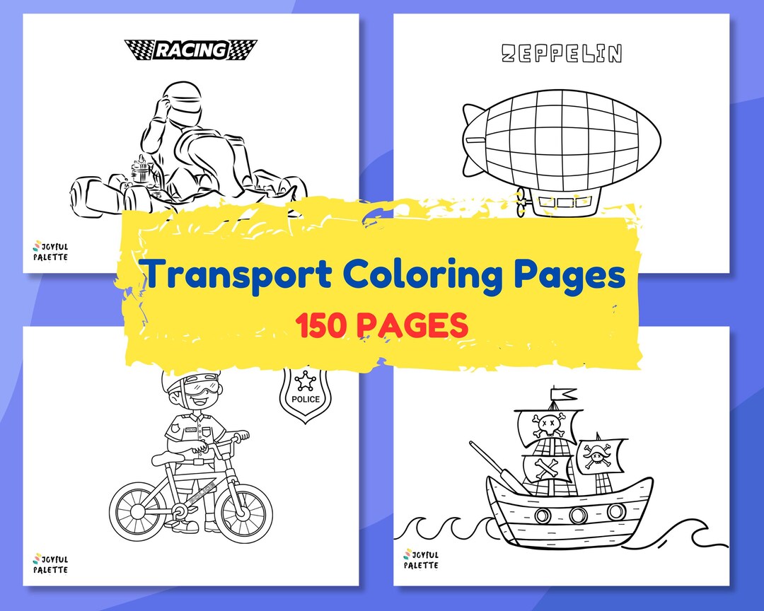 150 Transport Coloring Pages, Printable Coloring Pages for Kids ...