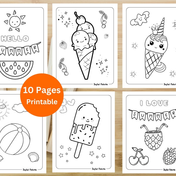 Popsicle Coloring Pages - Etsy