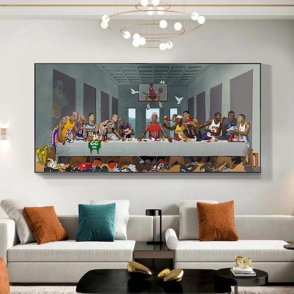 Nba Last Supper Poster - Etsy