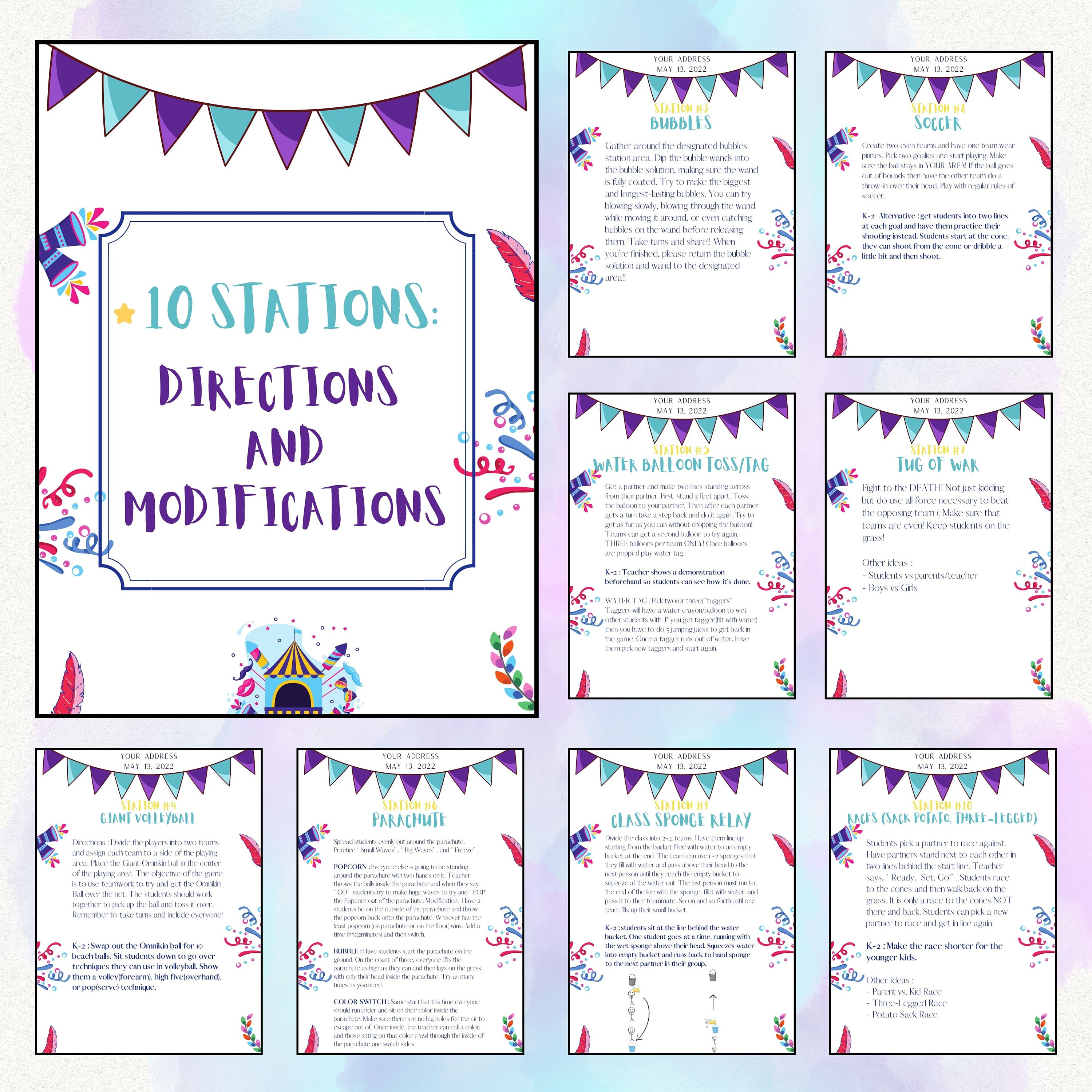 EDITABLE Carnival Field Day Template on Canva ELEMENTARY - Etsy