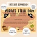 CUSTOMIZABLE Pirate Field Day Template on Canva - ELEMENTARY ...