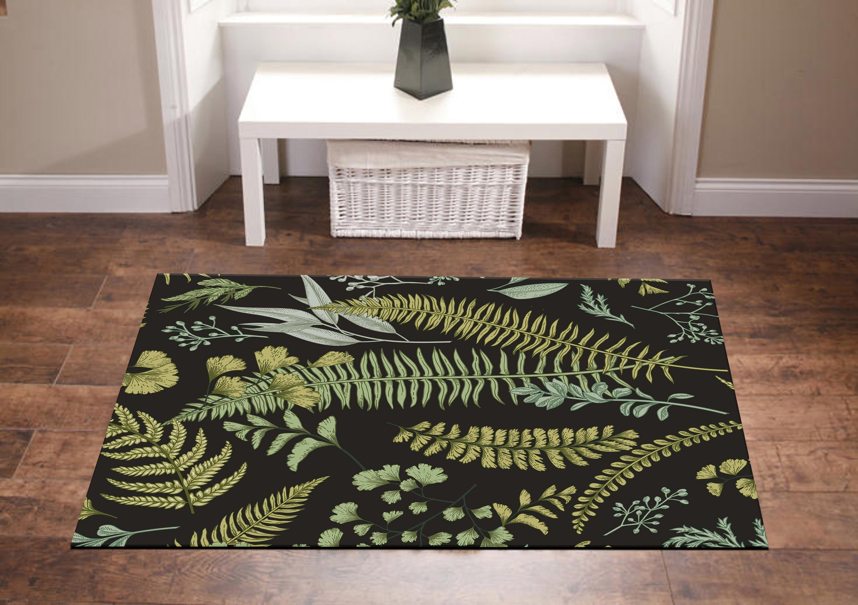 Leaf Rug,garden Rug,nature Rug,jungle Rug,nature Theme Rug,leaf Pattern ...