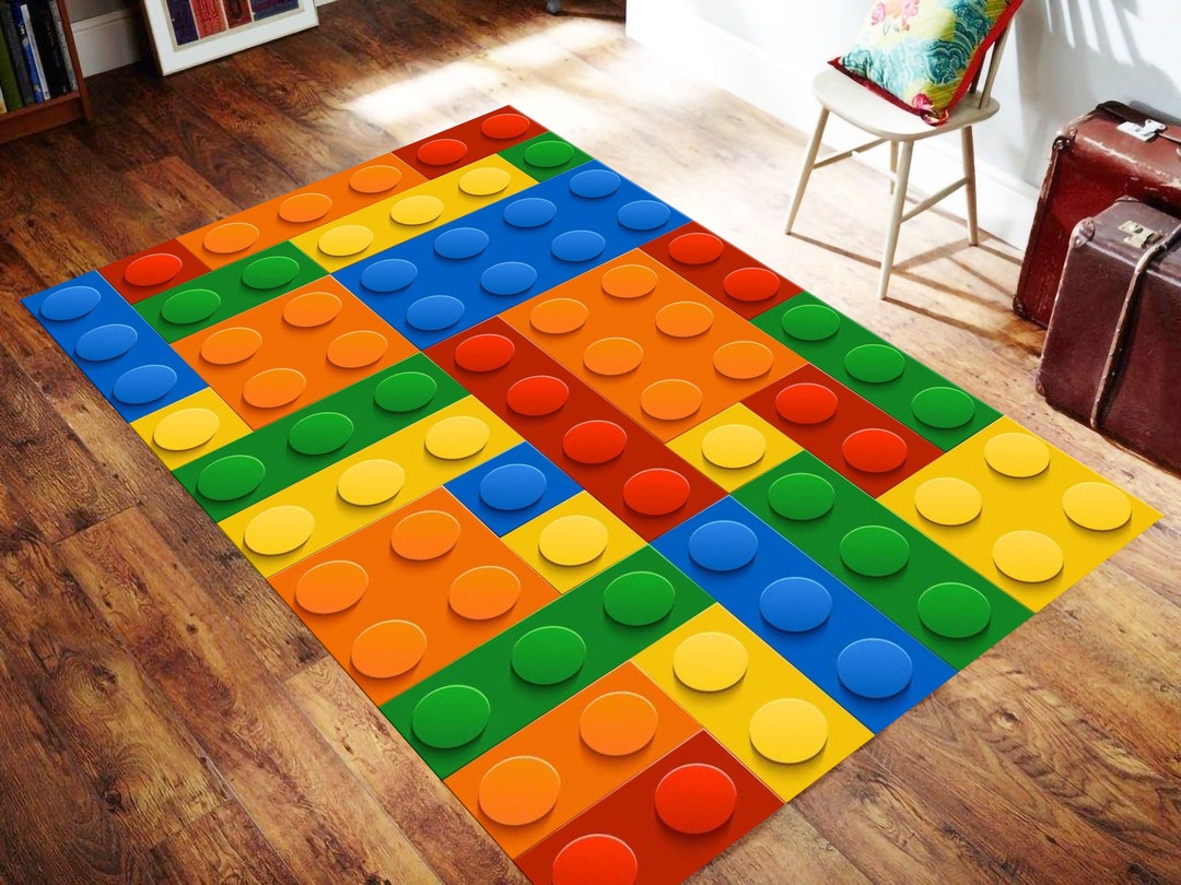 Lego Pattern Rug,lego Theme Rug,kids Room Rug,kids Rug,children Rug ...