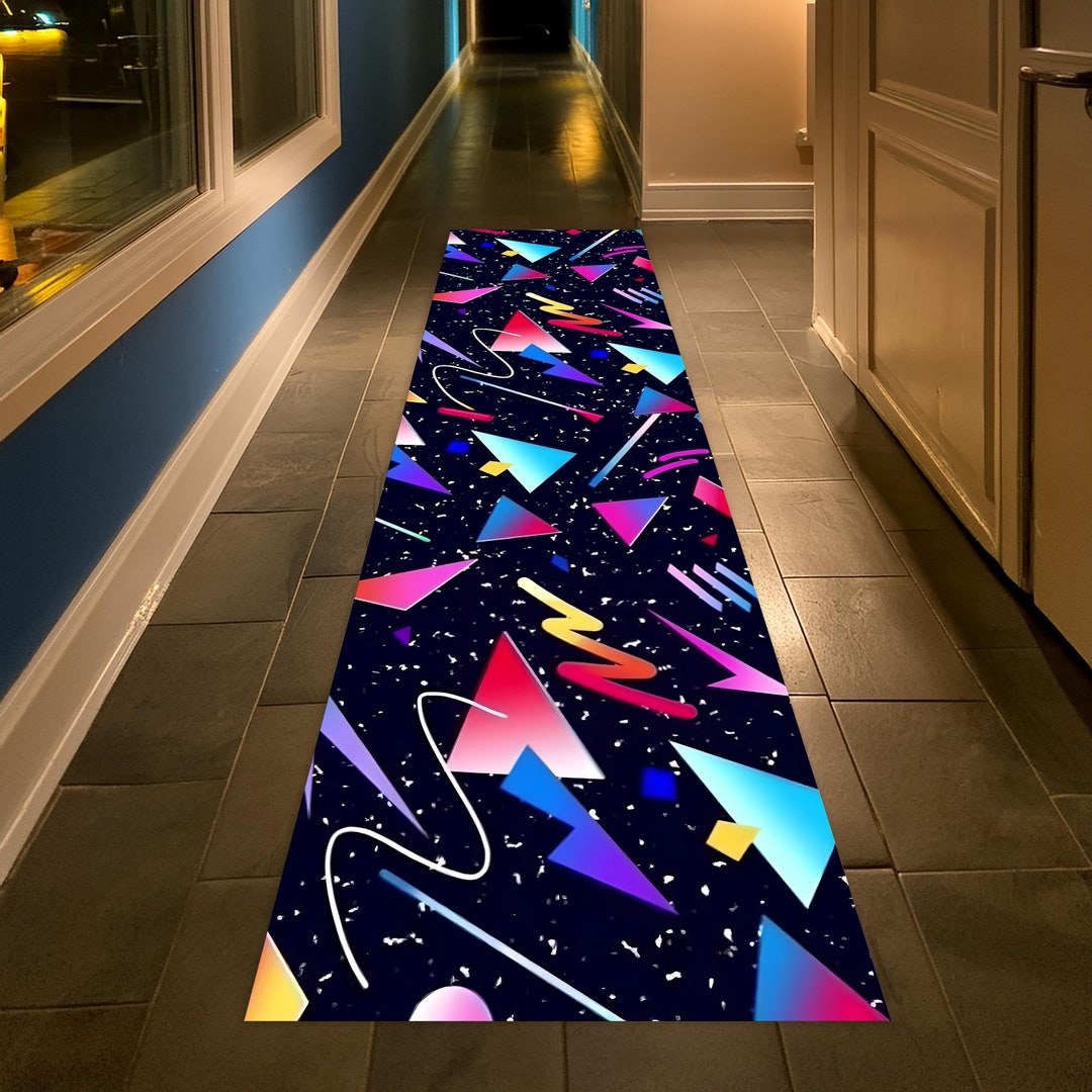 Arcade Runner Rug for Hall Way, Gamer Runner Rug, Bowling Alley Rug ...