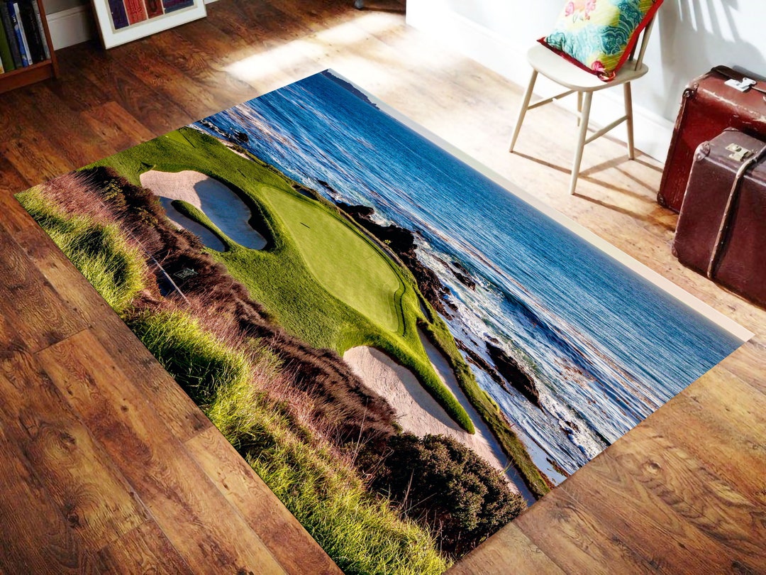 Golf Game Rug, Golf Ball, Sport Rug, Office Rug, Gift for Him, Sports ...