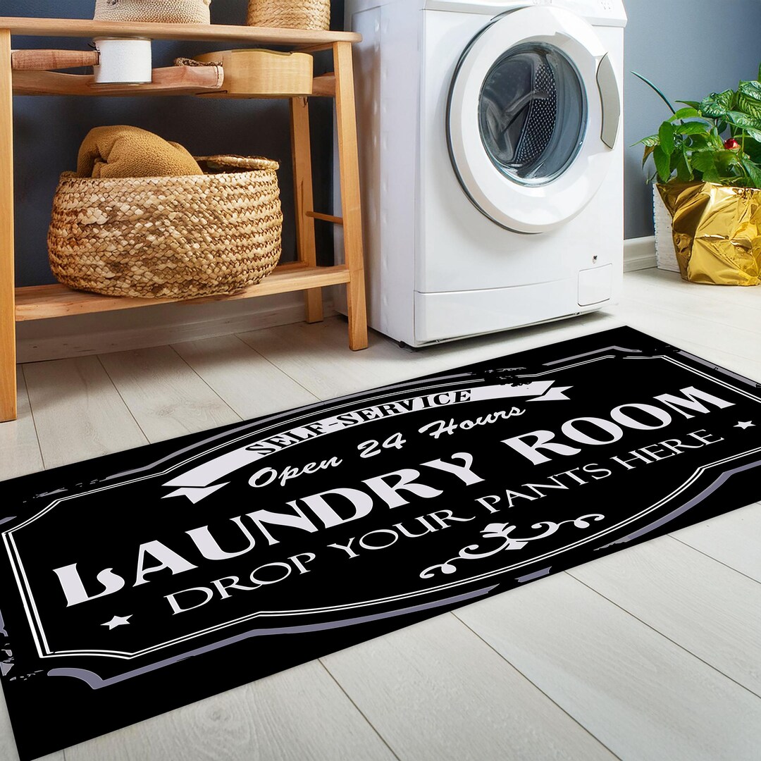Personalized Laundry Room Rug, Laundry Rug, Washing Machine Rug ...