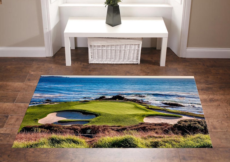 Golf Game Rug, Golf Ball, Sport Rug, Office Rug, Gift for Him, Sports ...