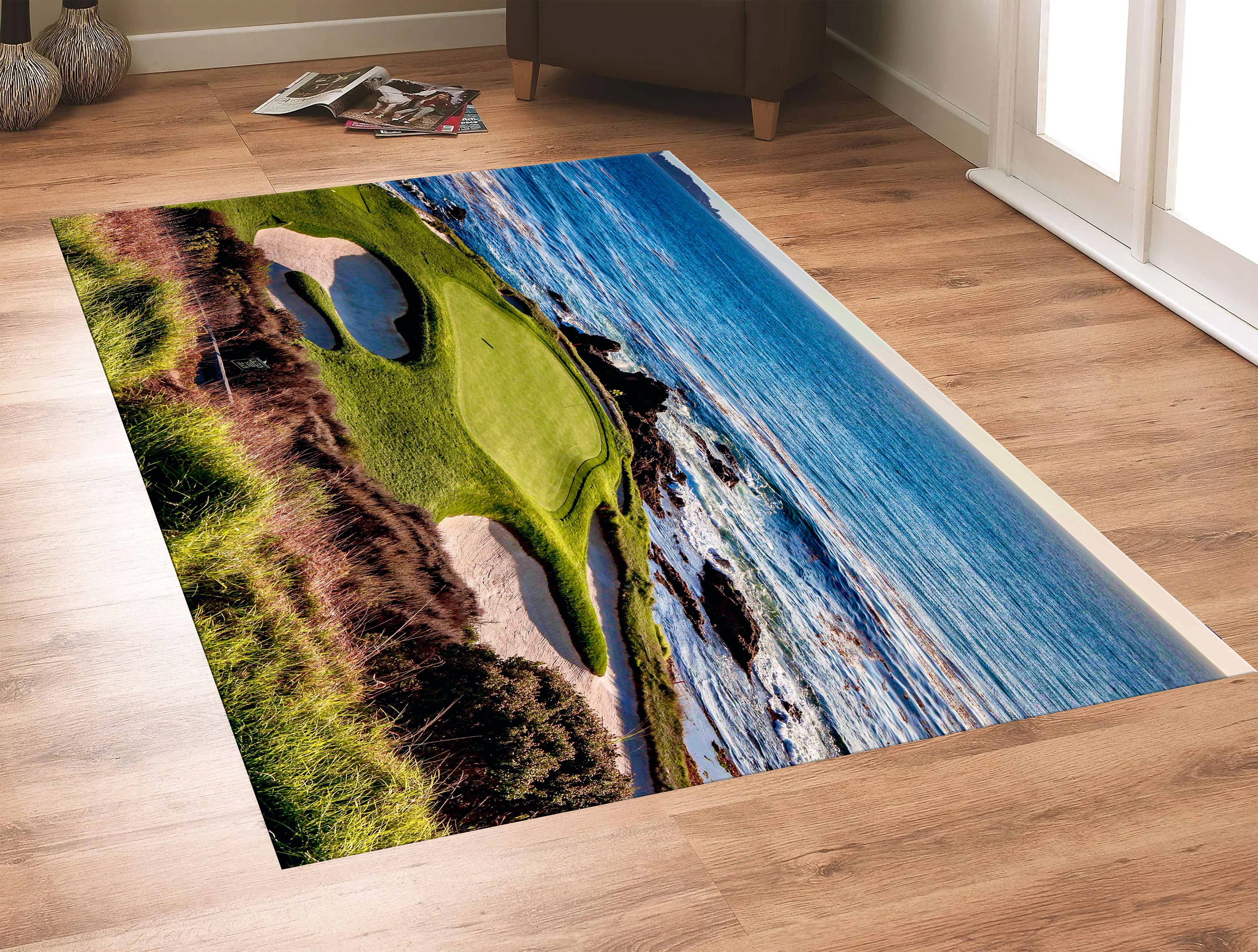 Golf Game Rug, Golf Ball, Sport Rug, Office Rug, Gift for Him, Sports ...