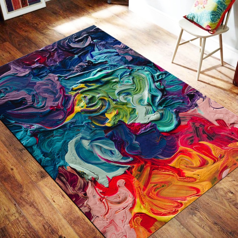 Colorful Rug - Etsy