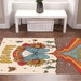Hippie Cool Rug, Sun and Moon, Hippie Style Room Rug, Hippie Girl Gift ...
