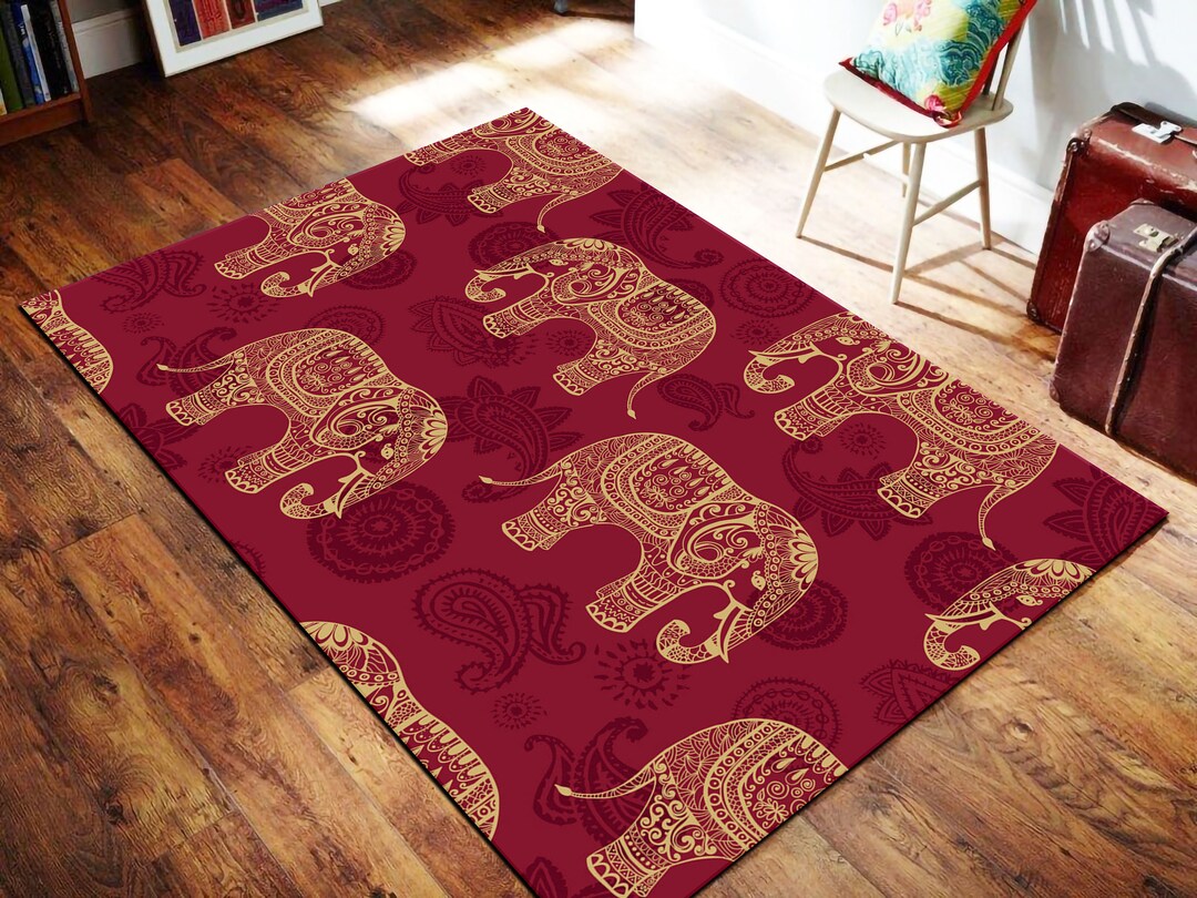 Elephant Rug,animal Rug,elephant Theme Rug,animal Theme Rug,cute Animal ...
