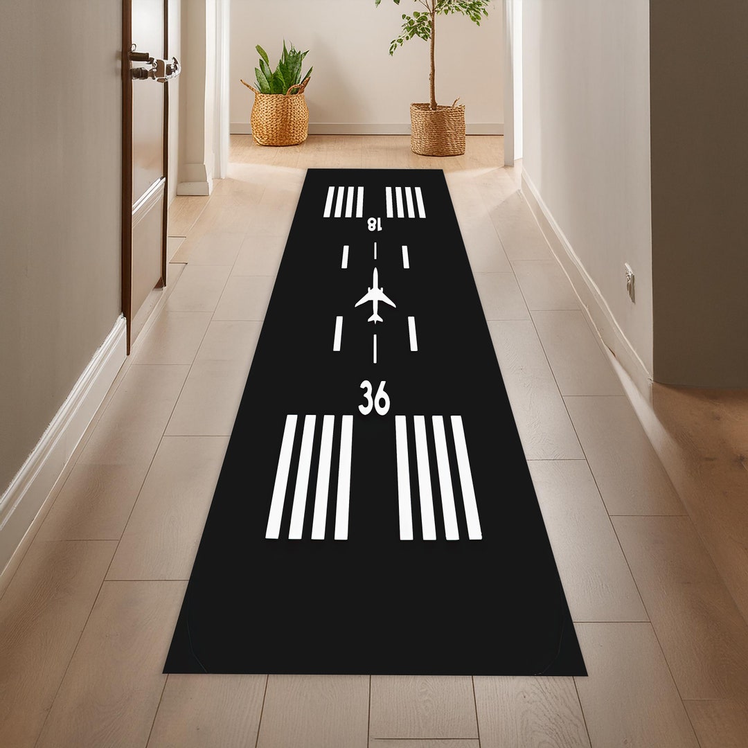 Runway Runner Rug, Track Rug, Aircraft Rug, Aviation Rug, Aviation ...