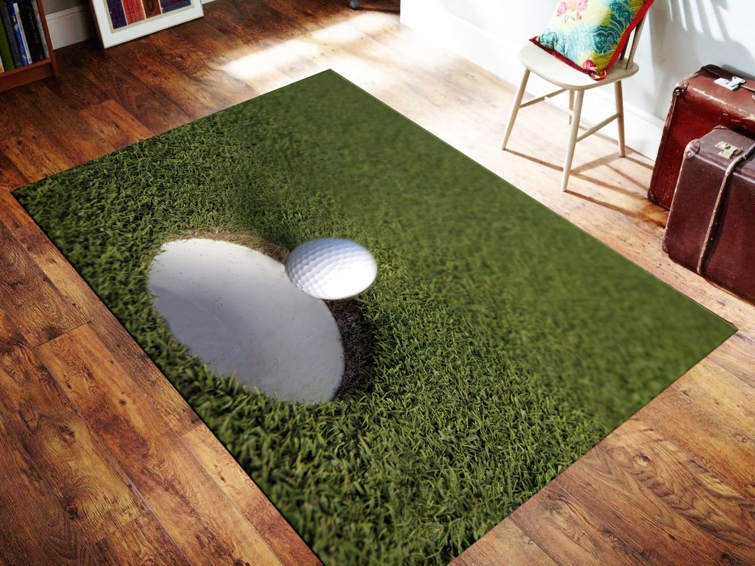Golf Rug,grass Rug,sport Rug,golf Theme Rug,golf Pattern Rug,sport ...