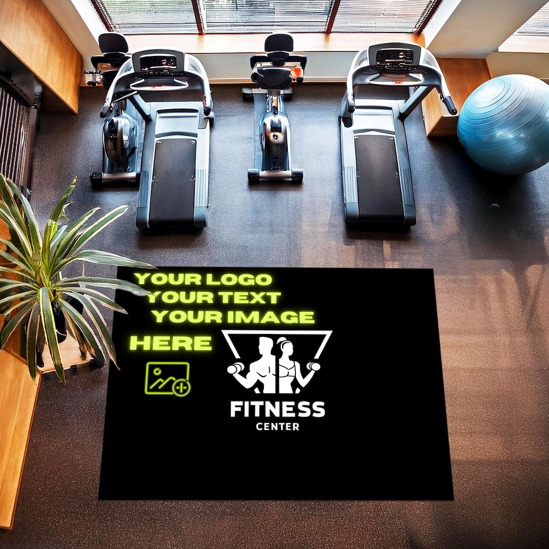 Custom Rug, Personalized Mat, Brand Logo Mat, Fitness Logo Rug, Your ...