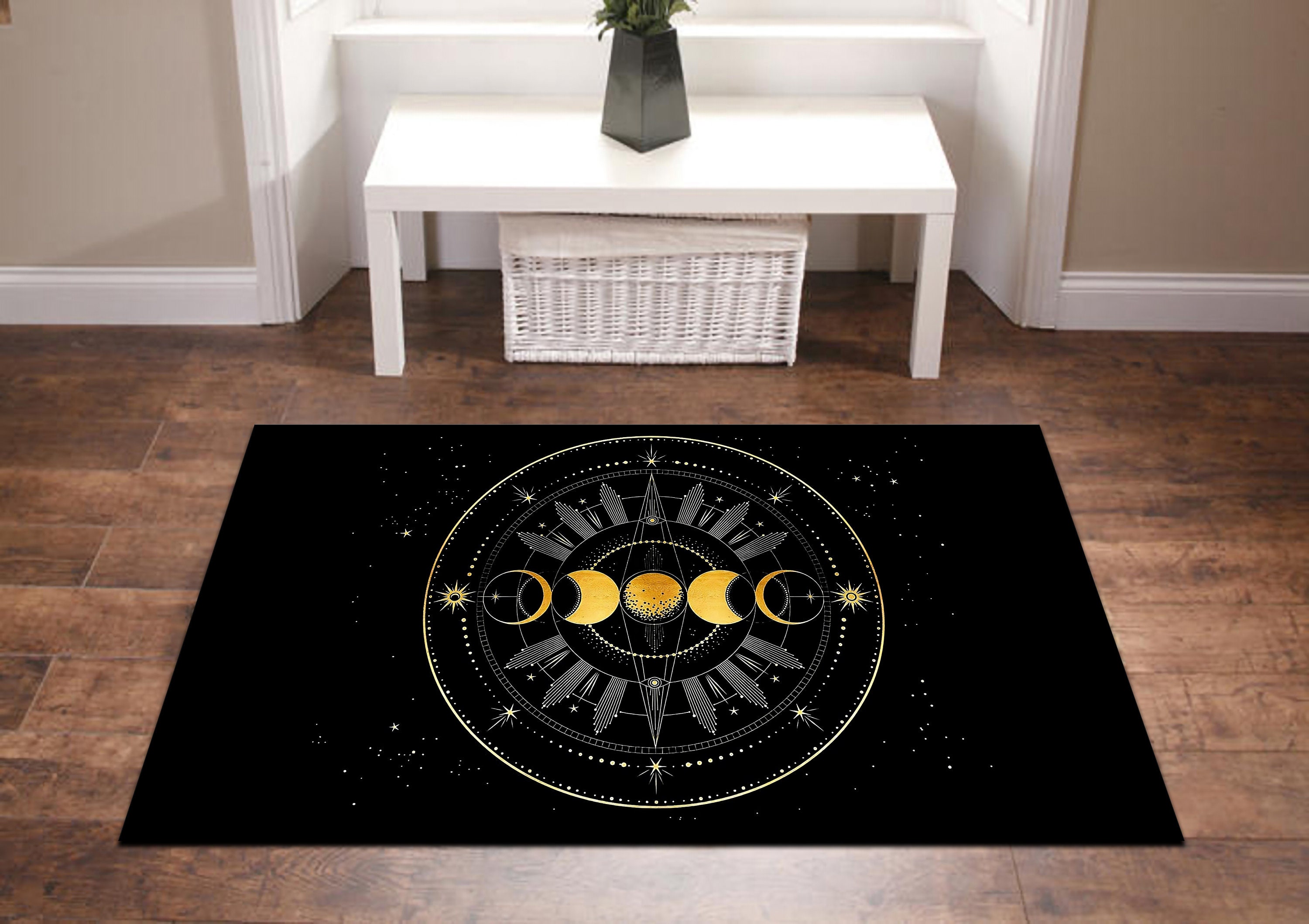 Moon Rug,night Rug,symbol Rug,moon Theme Rug,night Pattern Rug,night ...