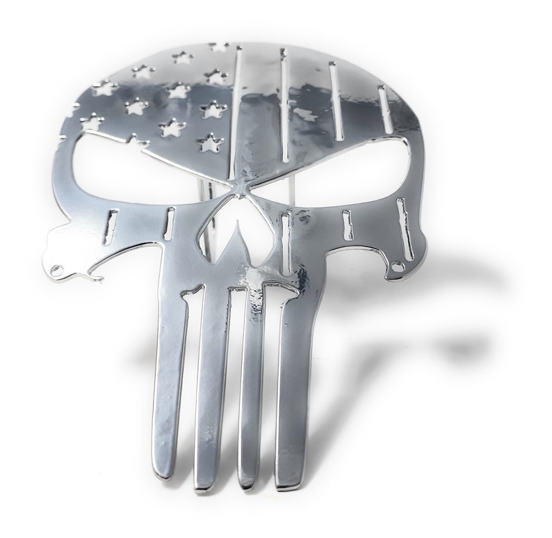 Powder-coated Punisher Hitch Cover, All Steel 10 Gauge and 11 Gauge - Etsy