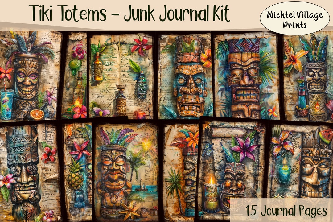 Polynesian Good Luck Charms for Your Junk Journal: Tiki Totems Kit ...