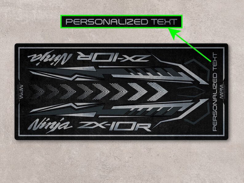 Design for Kawasaki Ninja ZX-10R 2024 Motorcycle Pit or Display Mat ...