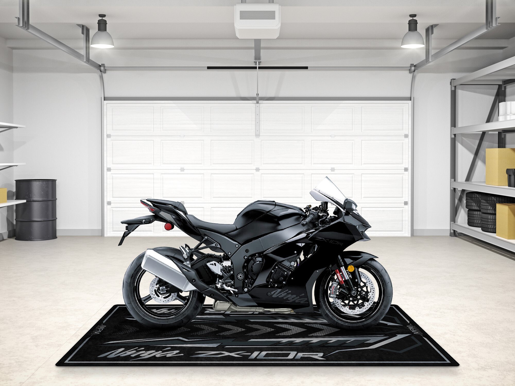Design for Kawasaki Ninja ZX-10R 2024 Motorcycle Pit or Display Mat ...