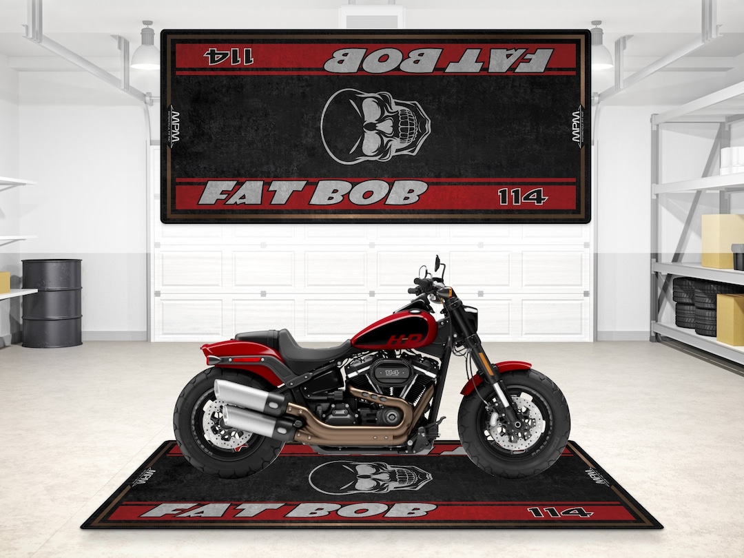 For Harley Davidson Fat Bob 114 Chopper Motorcycle Pit Mat - Etsy