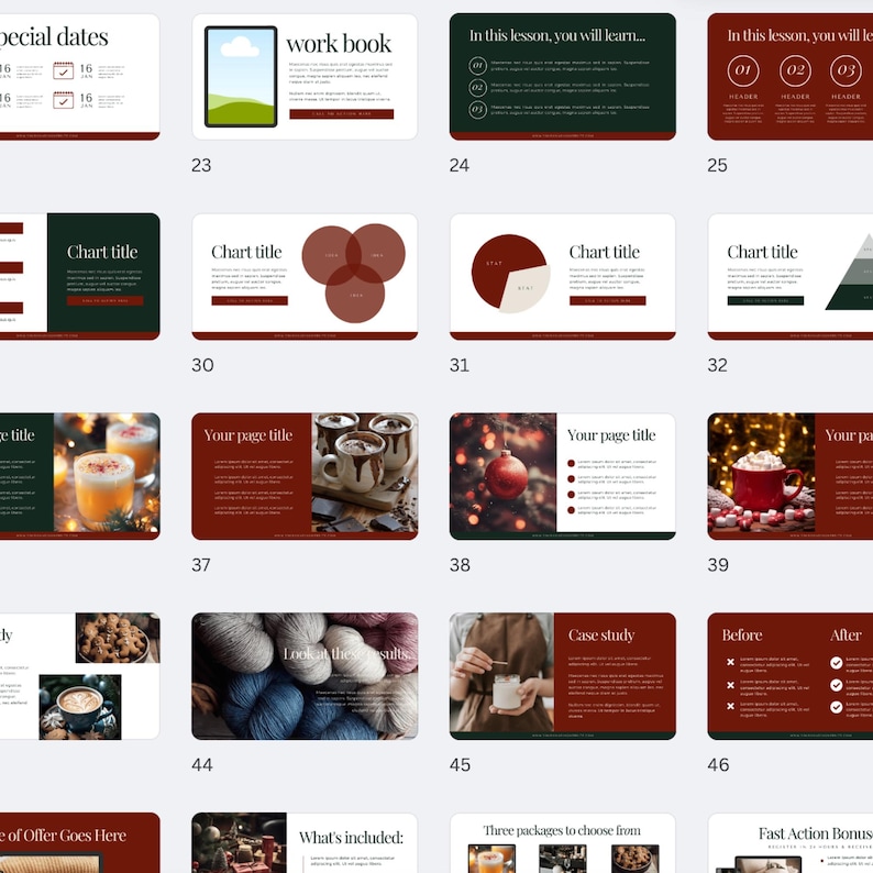 Canva Presentation Template for Christmas | Holiday Slides | Christmas ...